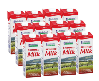 Pritchitts Lakeland Skimmed Milk Cartons - 12 x 1 Litre | eBay