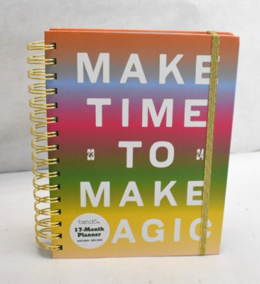 Bando 17 Month Spiral Planner 2023 / 2024 Make Magic Hard Cover 8-1/2 ...