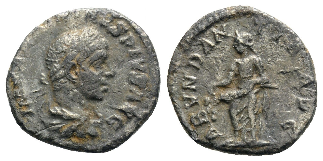 Roman Denarius Coin - Rome 218-222 AD - Elagabalus with Abundantia ...