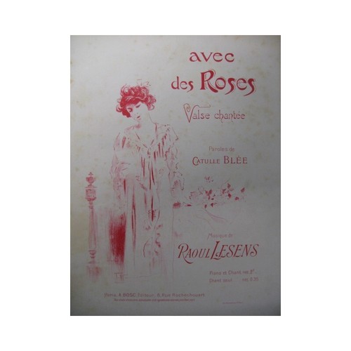 LESENS Raoul Avec des Roses Chant Piano ca1900 | eBay