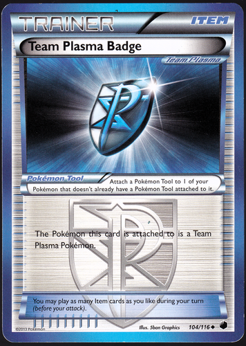 Team Plasma Badge 104/116 Plasma Freeze Pokemon Card LP | eBay