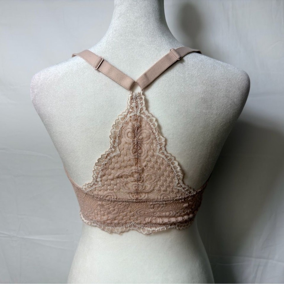 Maidenform Nude Lace Racerback Underwire Bra 36DD Push Up T-Back | eBay