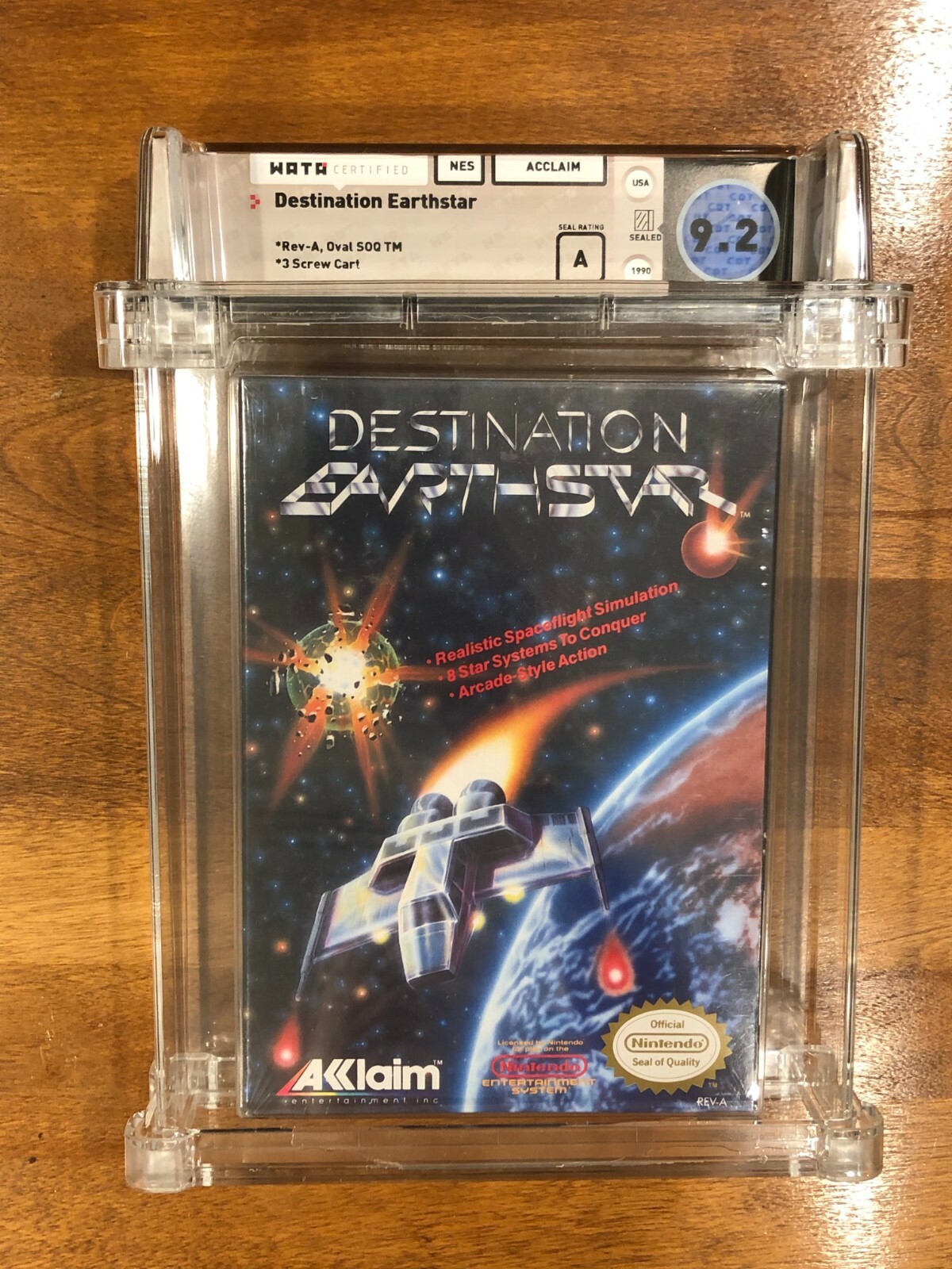 Destination Earthstar Acclaim Nintendo NES New Sealed GRADED WATA 9.2 A ...