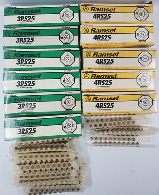 RAMSET .25 Caliber Strip Shots Lot 1100 Green 3RS25 Shots 580 Yellow ...