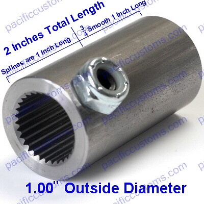 11/16 Inch 36 Spline To 3/4 Smooth Coupler For Steering Shafts On The ...