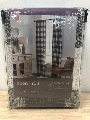 Allen Roth Curtain Black | Color: Black/White 95 Inch | eBay