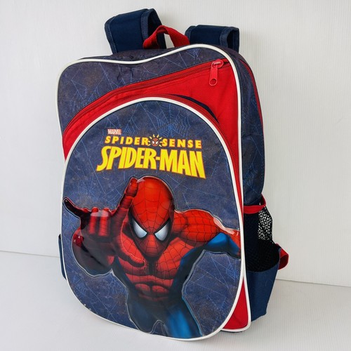 MARVEL 2010 SPIDER SENSE SPIDER-MAN Backpack Kids Boys Bag Blue + Red ...