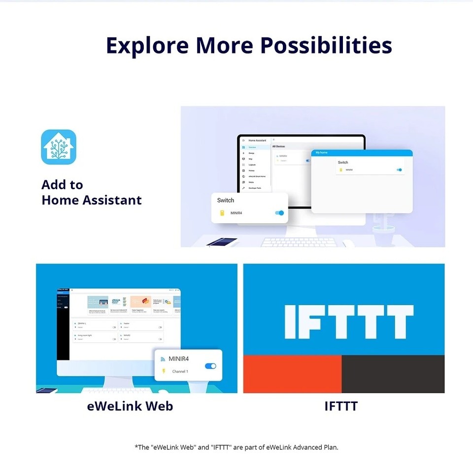 Mini R4 10A Smart Home Mini WiFi Smart Switch Light Relay Module Voice ...