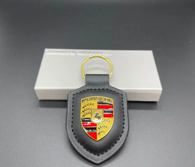 Brand New Authentic Porsche Keyring Key Ring Black Leather-WAP0500900E ...