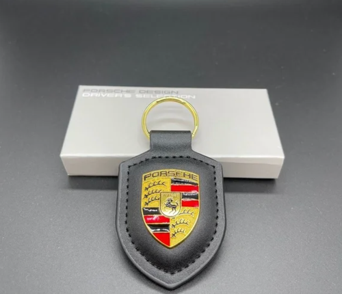 Brand New Authentic Porsche Keyring Key Ring Black Leather-WAP0500900E ...