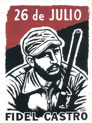 PROPAGANDA FIDEL CASTRO COMMUNISM CUBA 1959 LARGE POSTER ART PRINT ...