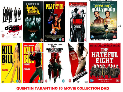 QUENTIN TARANTINO COMPLETE MOVIE COLLECTION ALL 10 FILM DVD NOT BOX SET ...