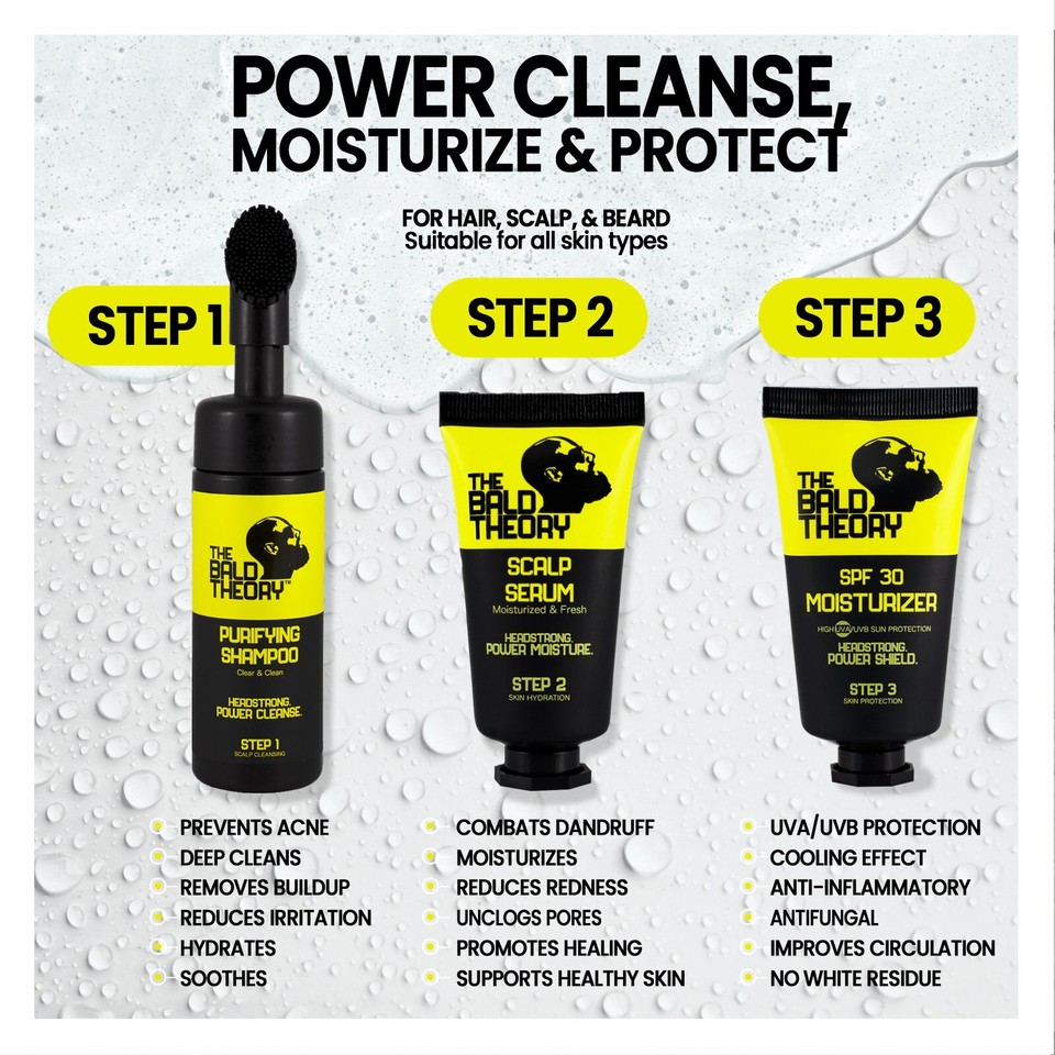 The Bald Theory Shaving Gel Exfoliator, Premium Gel, Hyaluronic Acid ...