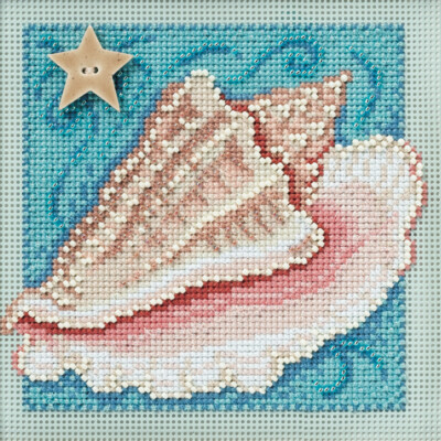 Conch Shell Bead Cross Stitch Kit Mill Hill 2010 Buttons & Beads Spring ...
