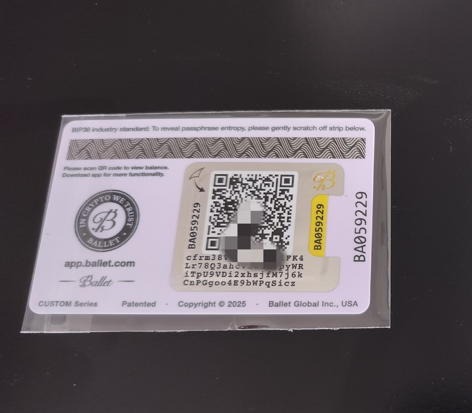 Ballet Bitcoin Limited Edition 17th Anniversary Cold Storage Wallet New ...
