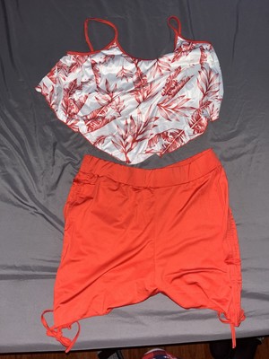 2 Piece Bathing Suit. Shorts & Top Set XXL , Orange | eBay