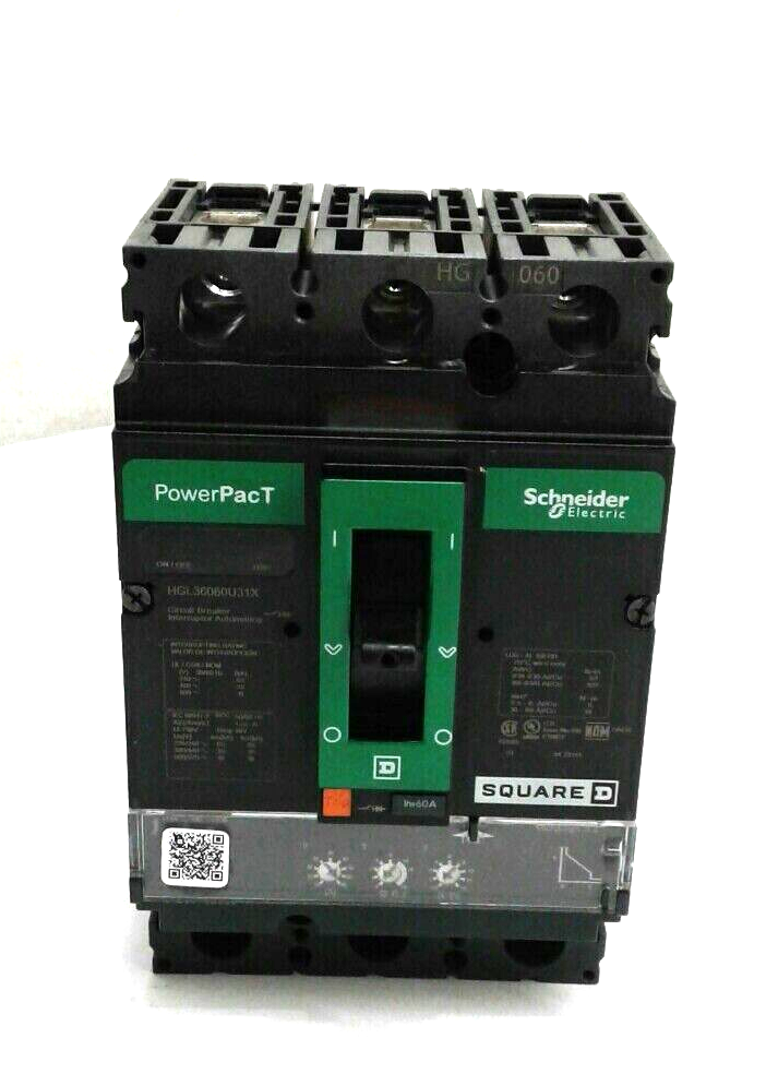 Square D HGL36060U31X PowerPacT Circuit Breaker 60A 600V~50/60Hz 3Pole ...