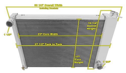 3 Row Ace Radiator - 1967-1969 Camaro Big Block V8 Eng (Manual ...