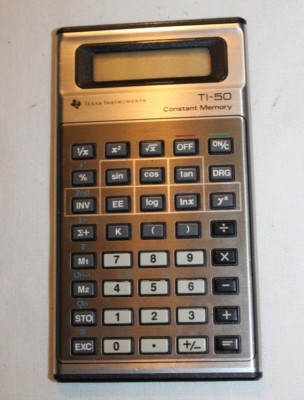 Vintage 1970s TEXAS INSTRUMENTS TI-50 MEMORY SLIMLINE CALCULATOR - l | eBay
