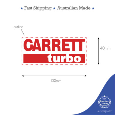 GARRETT TURBO STICKER DECAL CAR TRUCK ENGINE GLASS 2X PACK 100mm W x ...