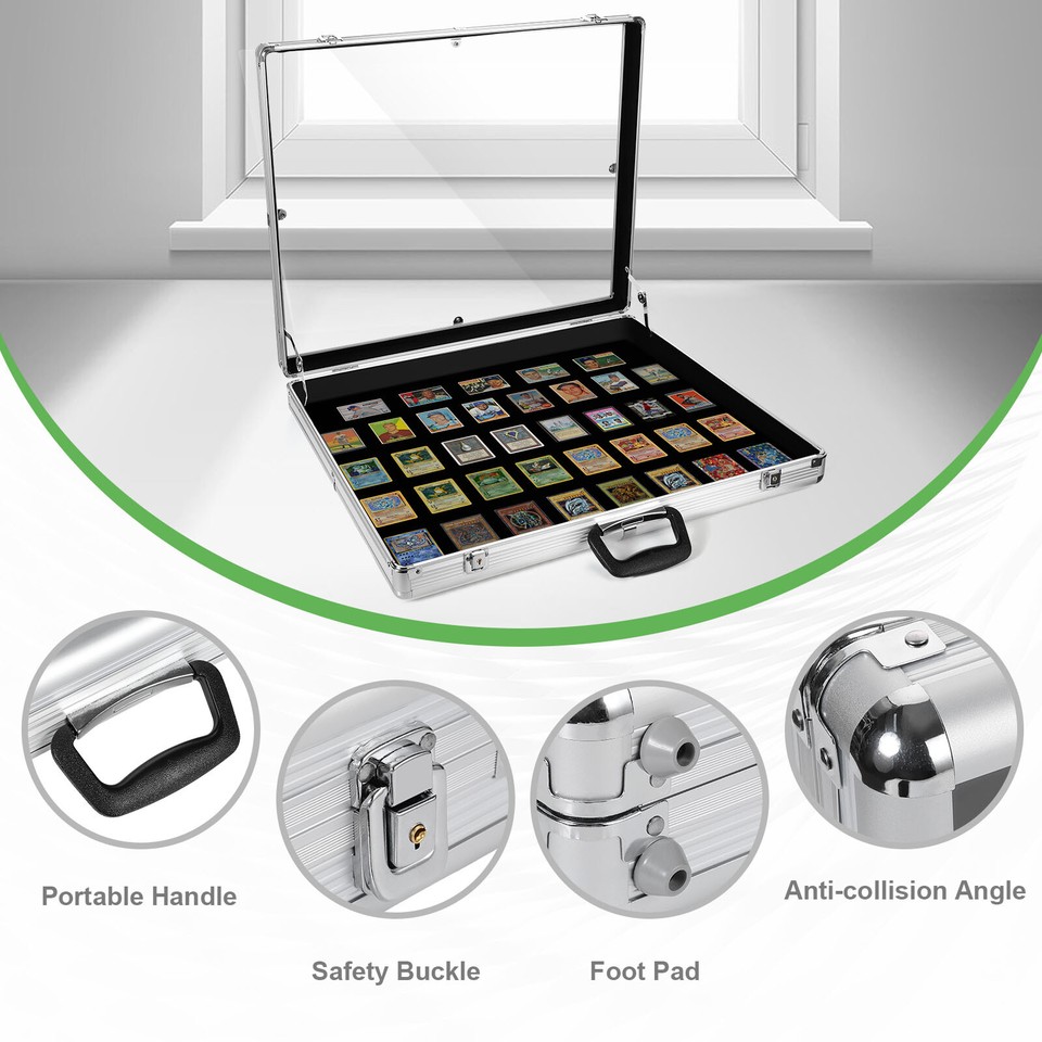 Lockable Aluminum Display Case Acrylic Top Trade Show Showcase Card ...