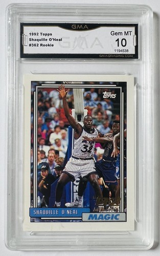 1992 Topps Shaquille O'Neal Rookie Card #362 GMA 10 GEM MINT SHAQ RC 📈🔥 ...