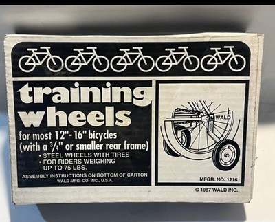 Wald 1216 12-16" Steel 75-Pound Kids Bicycle Training Wheels | eBay