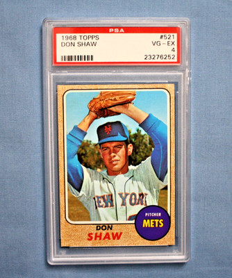 1968 Topps Don Shaw #521 PSA 4 vg-ex New York Mets | eBay
