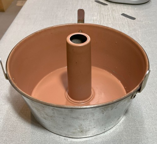 Sears Angel Food Cake PAN 10x4" Round Heavy Aluminum Bundt Tube Cooling ...