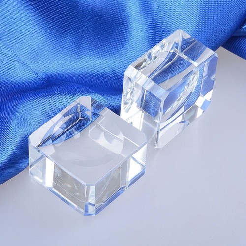 10PCS Glass Sphere Square Dimple Blocks Crystal Ball Display Base Stand ...
