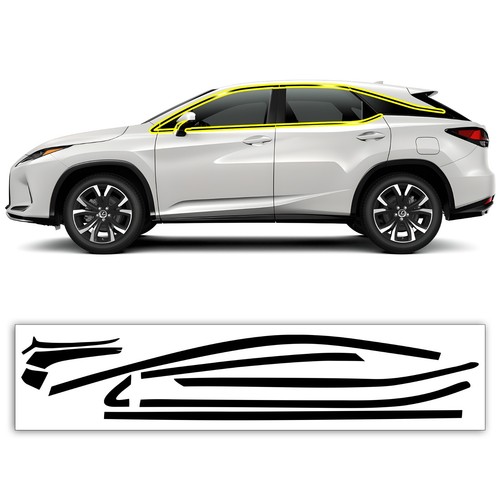 Fits Lexus RX 2016-2022 Side Window Chrome Delete Vinyl Film Wrap Decal ...