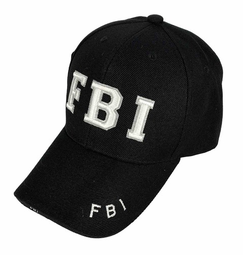 FBI Law Enforcement Logo Ball Cap Adjustable Embroidered Black Hat Hook ...