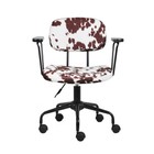 Milk Cow Animal Print Plush Fabric Mid Century Retro Rustic Office Desk ...