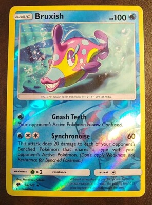 Bruxish 38/147 Pokemon Burning Shadows Sun & Moon Reverse Holo Rare ...