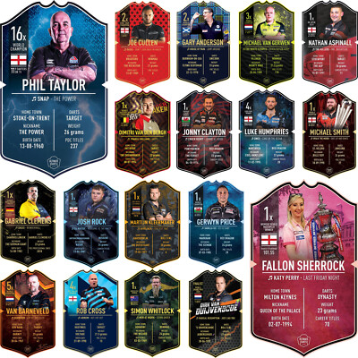 Ultimate Darts Cards PDC Dartspieler Fanartikel Dartzubehör Darts ...
