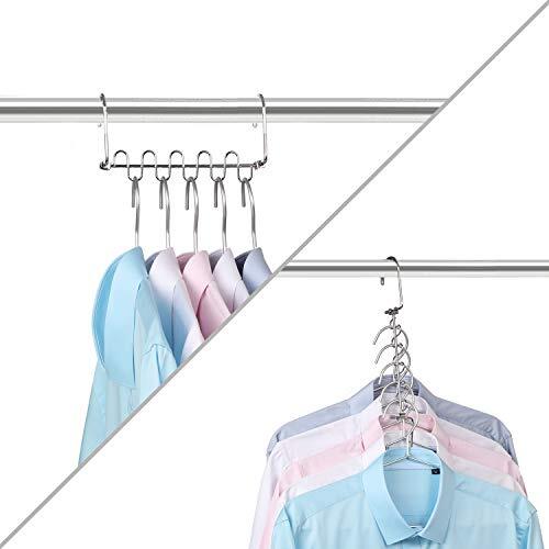 Bloberey Space Saving Hangers 6x2 Slots Metal Magic Cascading Hanger ...