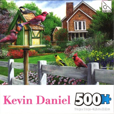 Spring Flowers and Feathers 500 Piece Puzzle - Kevin Daniel | eBay