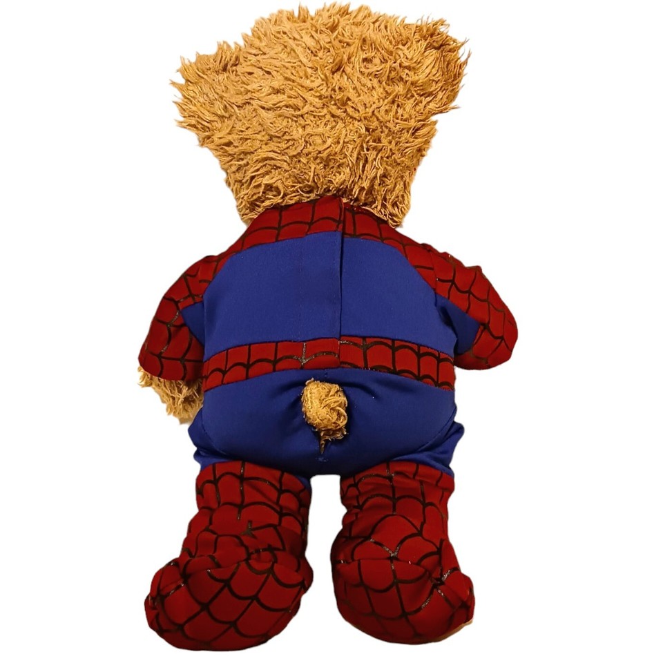 Build a Bear Teddy Bear 2012 Brown Marvel Spider-Man Spider Sense ...