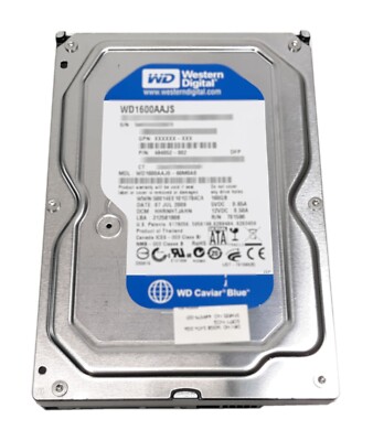 HP 160GB HDD 7200RPM 8MB Cache SATA 3.0GB/s 3.5" 484052-002 504336-001 ...