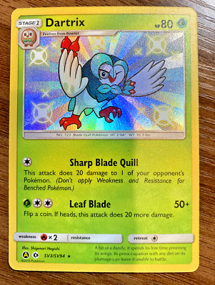 Pokémon TCG Hidden Fates: Shiny Vault Datrix SV03/SV94 Shiny Holo Rare ...