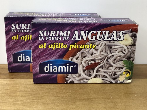 Baby Eels (Surimi) in Spicy garlic Sauce 2 Tins 2 X 110g Spanish Tapas ...