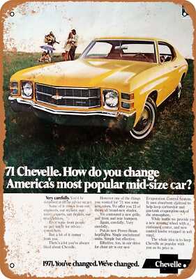 METAL SIGN - 1971 Chevrolet Chevelle - Vintage Look Reproduction | eBay