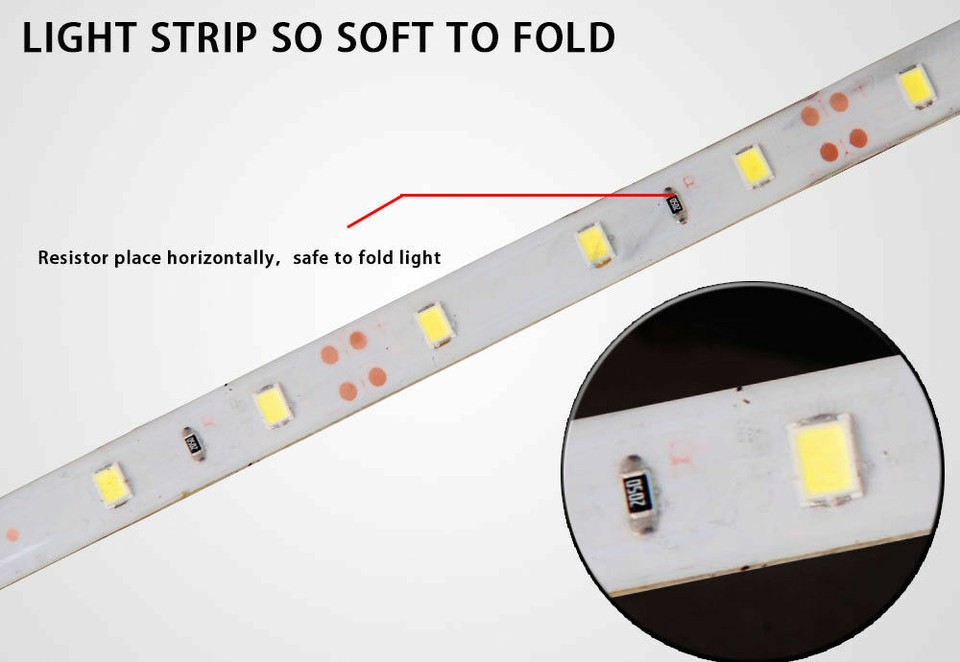 5M 3528 LED Strip Light 300 LEDs Super Bright 7000K Cool White ...