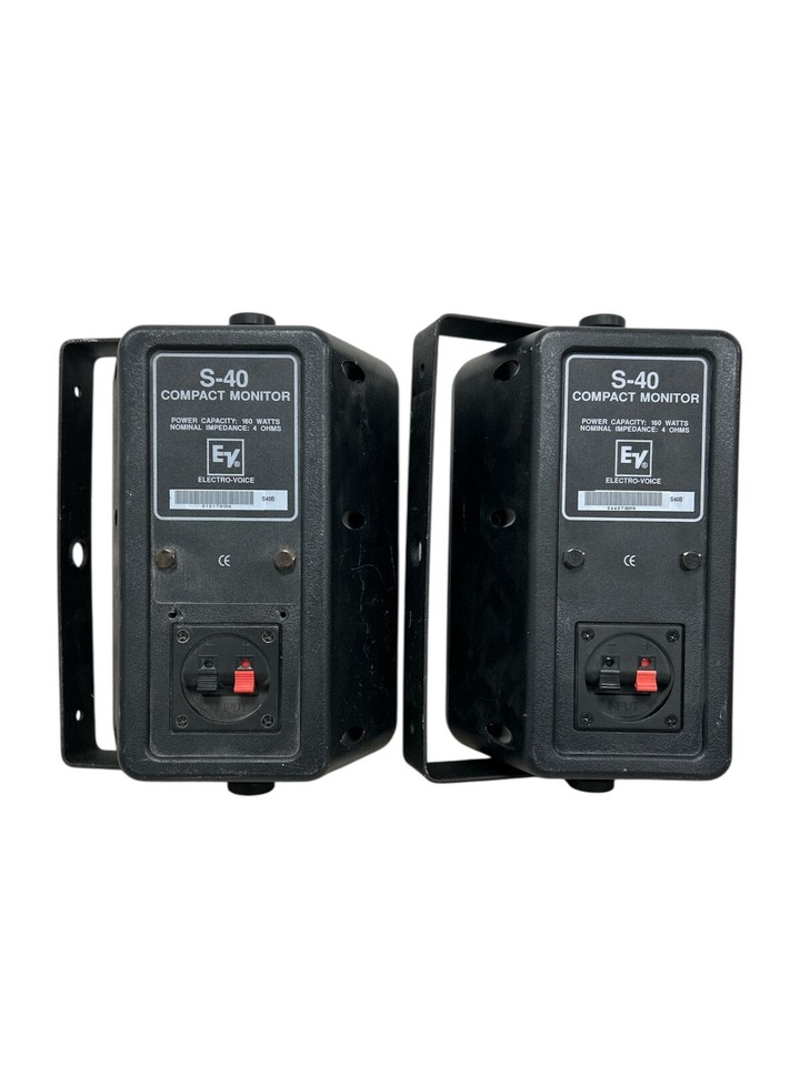 2x EV Electro-Voice S-40 Speaker & Mount / Black | eBay