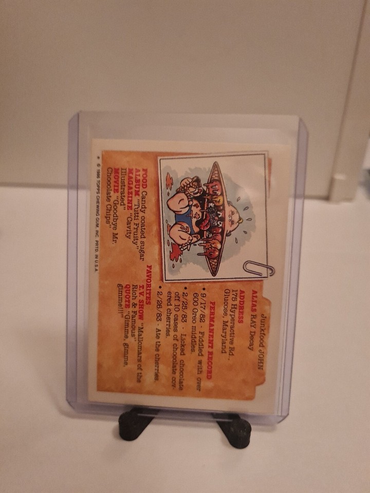 1986 Lucas Mucus Garbage Pail Kid 5th Series #195 A | eBay