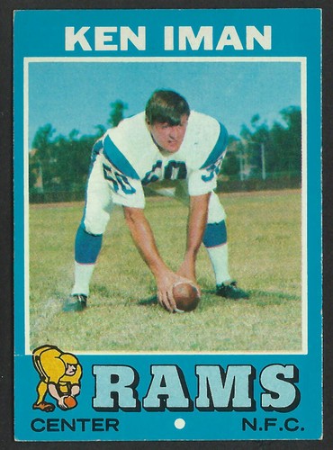 1971 Topps #68 KEN IMAN Los Angeles Rams ROOKIE CARD - EXMT+ to NM | eBay