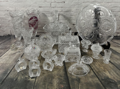 Lot Of 21 Vintage Byrdes Hofbauer Bird Lead Crystal Set - Beautiful ...