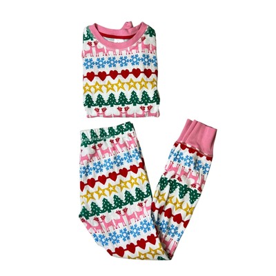 Boden Girls Christmas Fair Isle Snug Long John Pajamas Size 10Y | eBay