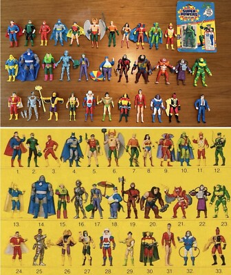 COMPLETE SET of 34 Vintage Kenner Super Powers Figures — LOT CyBoRg ...