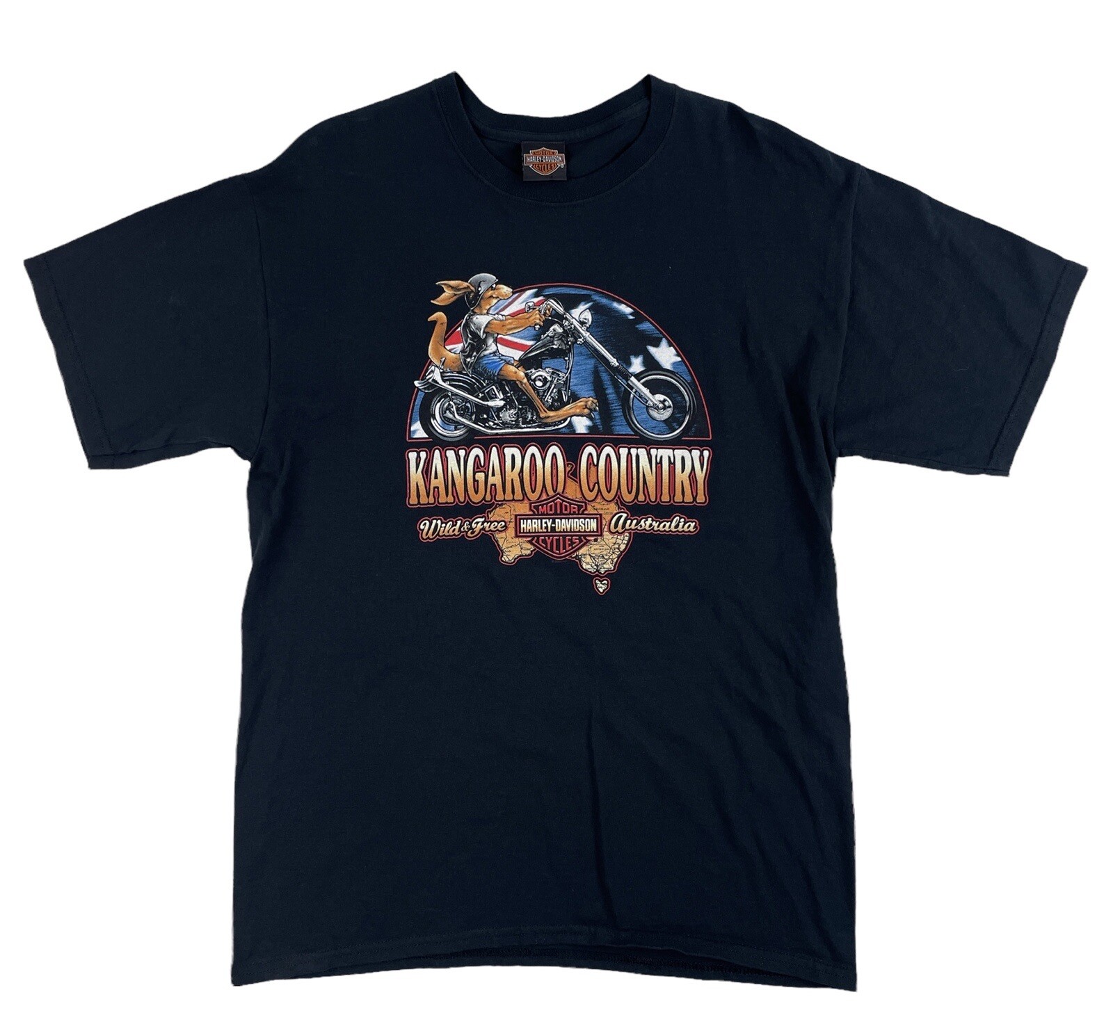 Harley-Davidson Kangaroo Country Australia Black Shor… - Gem